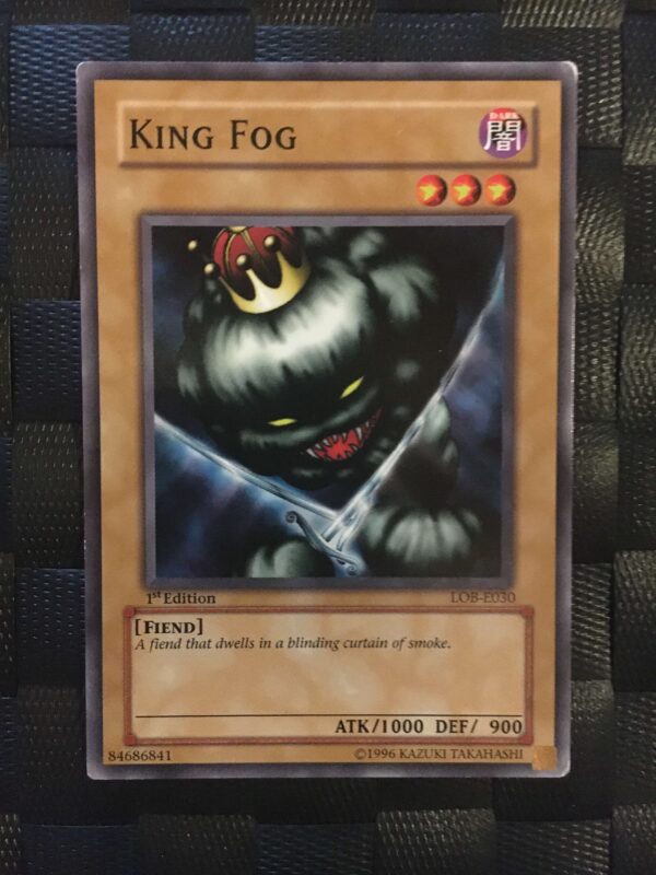 King Fog Legend of Blue Eyes White Dragon 1st Edition LOB-E030